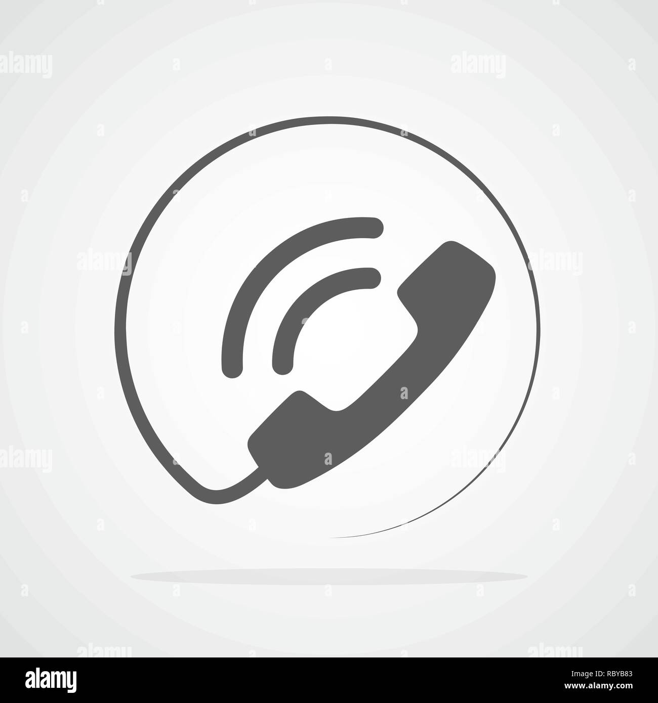 Telephone isolated flat icon in -Fotos und -Bildmaterial in hoher ...