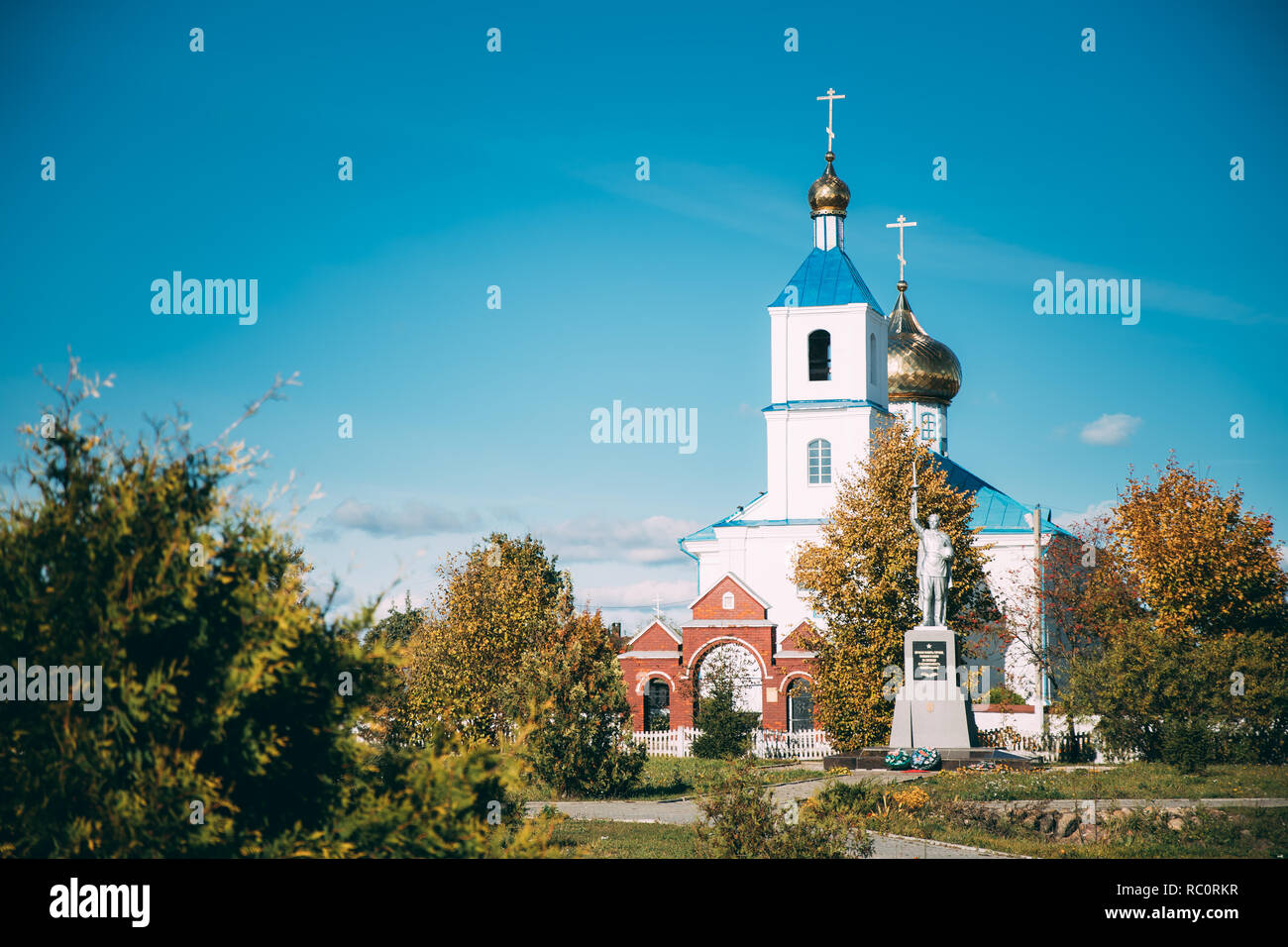 Region Luzhki, Witebsk, Belarus. Denkmal für die Helden der starb im ...
