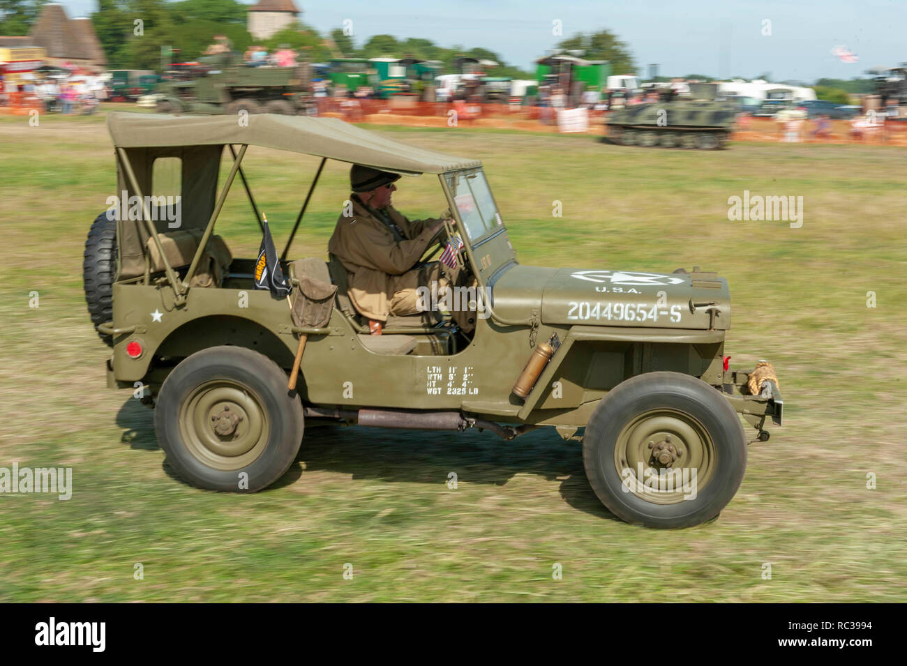 Restaurierte Willys Jeep der US-Armee in Preston Steam Rally ...