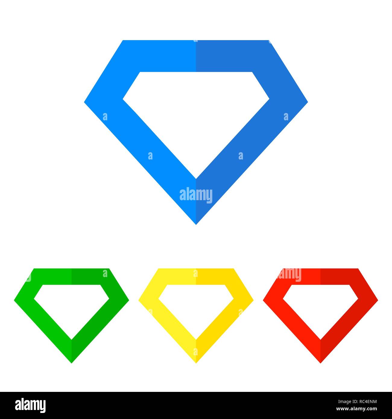 Satz von farbenfrohen Superhelden Logos auf weißem Hintergrund. Vector ...