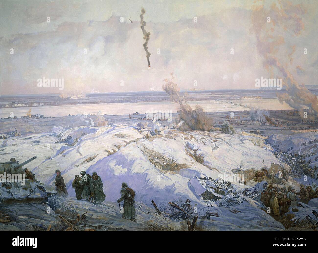 Panorama der Schlacht von Stalingrad (Detail). Museum: Panorama Museum ...