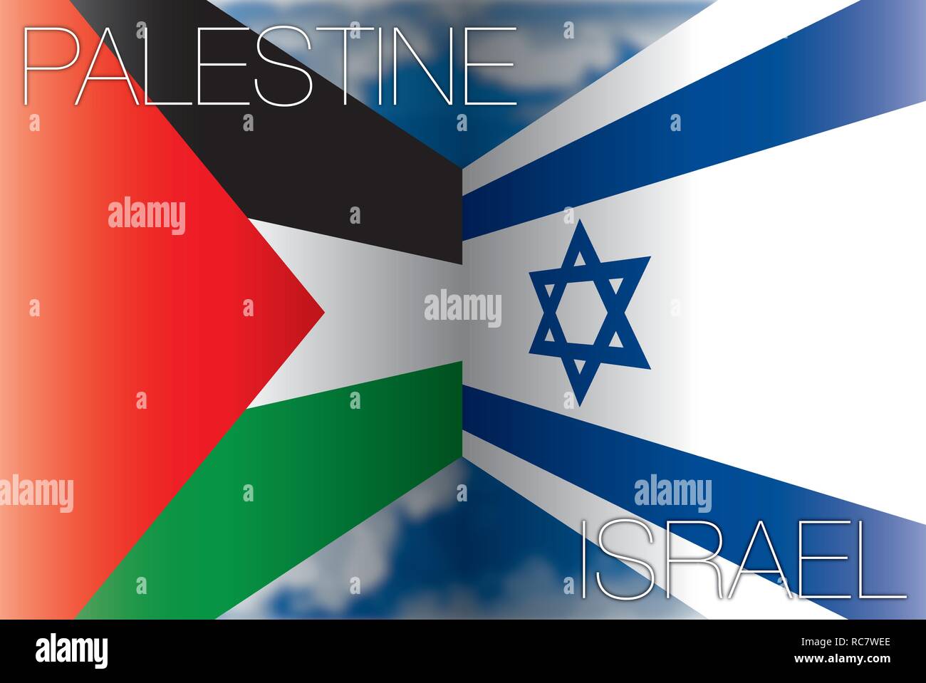 Palästina gegen israel Stock-Vektorgrafiken kaufen - Alamy