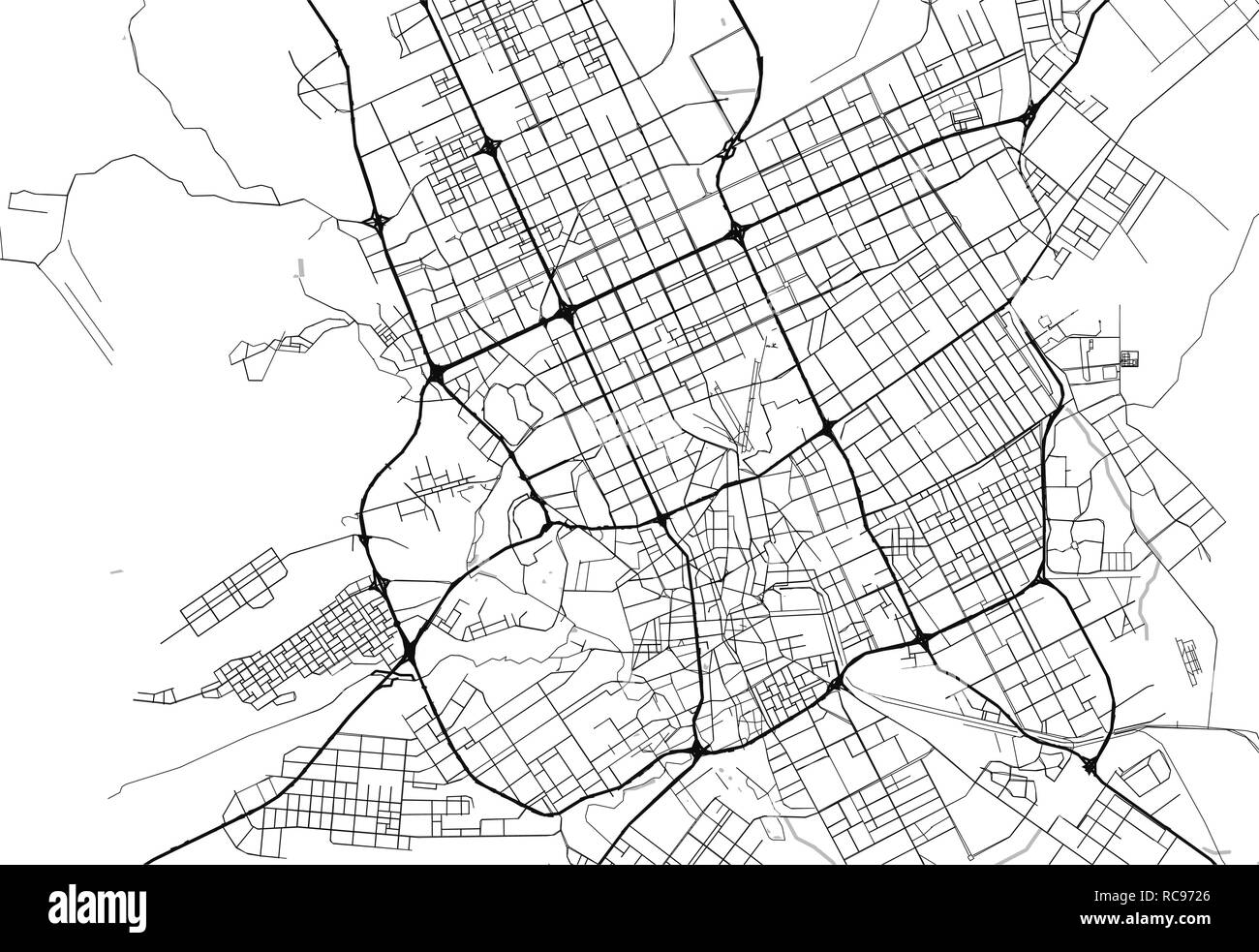 Lageplan von Riad, Saudi-Arabien. Diese Artmap von Riad enthält ...