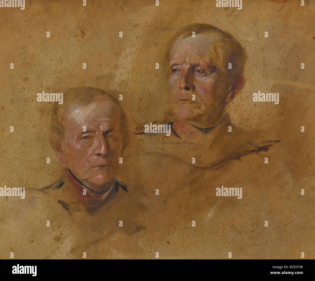 Portraitstudien von Feldmarschall Helmuth Graf von Moltke (1800-1891 ...