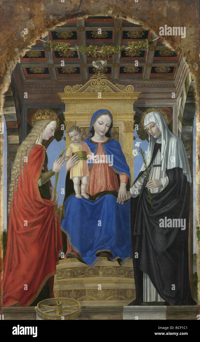 Die Jungfrau und Kind mit der hl. Katharina von Alexandria und die hl. Katharina von Siena ...