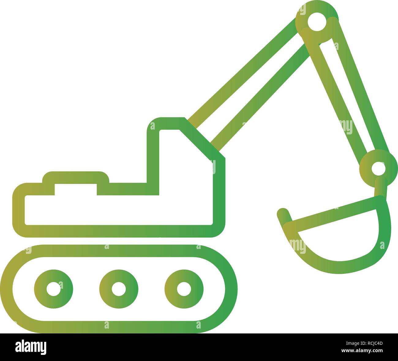 Vektor Bagger Symbol Stock-Vektorgrafik - Alamy