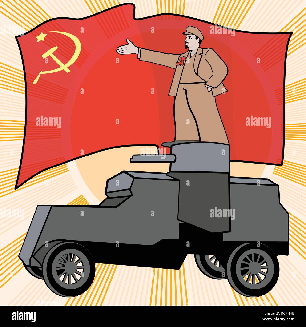 Lenin ist ein banner Stock-Vektorgrafiken kaufen - Alamy