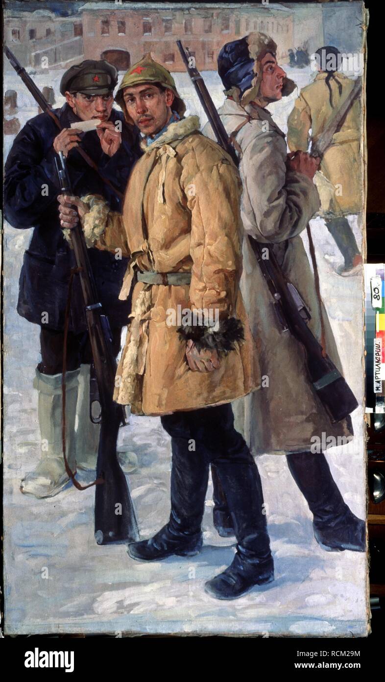 Der erste Rote Armee Männer. Museum: Staatliche zentrale artillerie ...