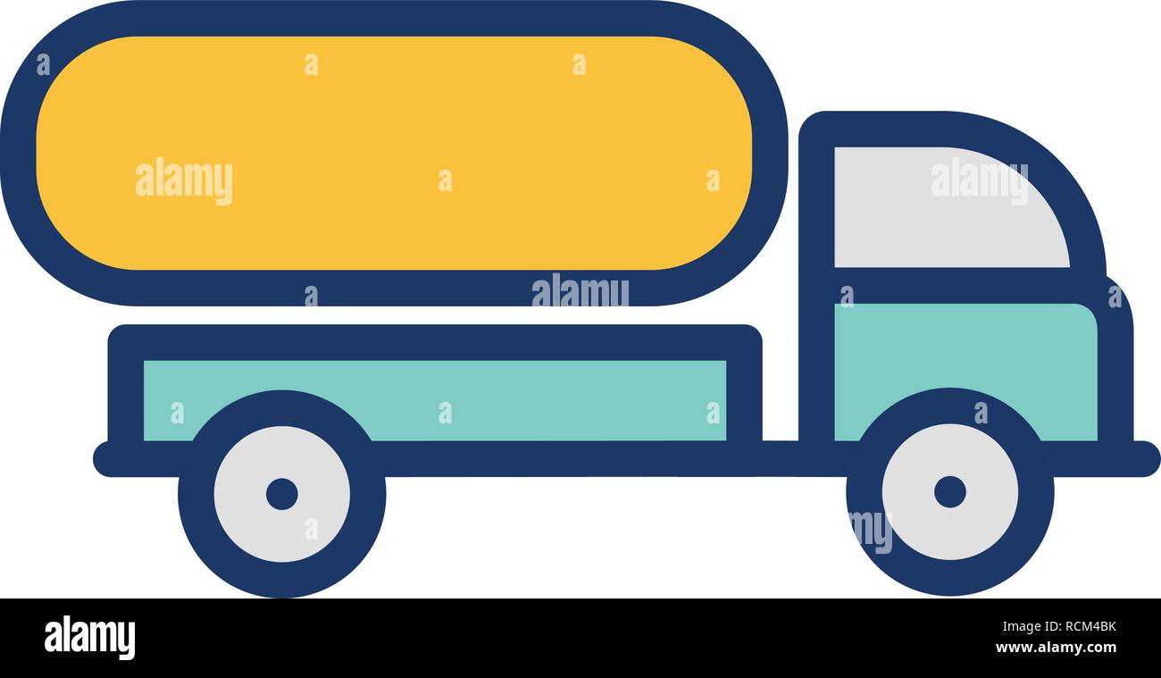 Fuel tank truck icon thin Stock-Vektorgrafiken kaufen - Alamy