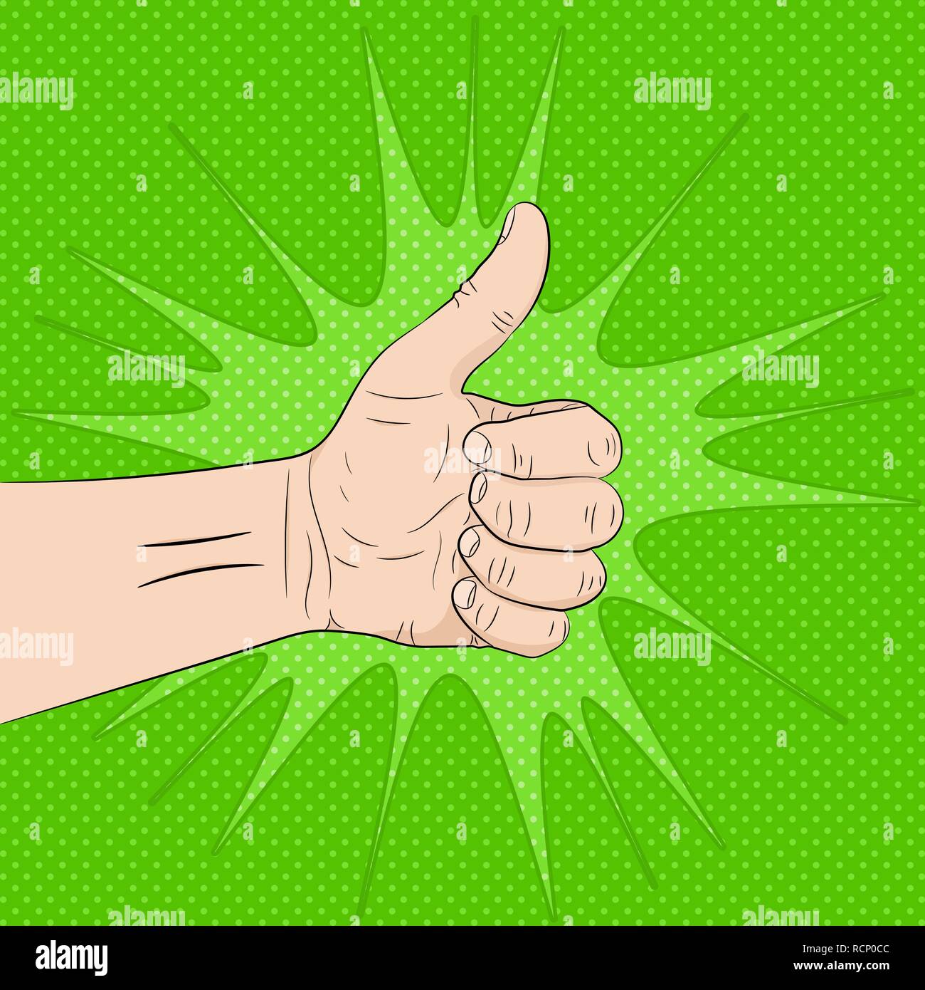 Daumen hoch hand Stock-Vektorgrafiken kaufen - Alamy