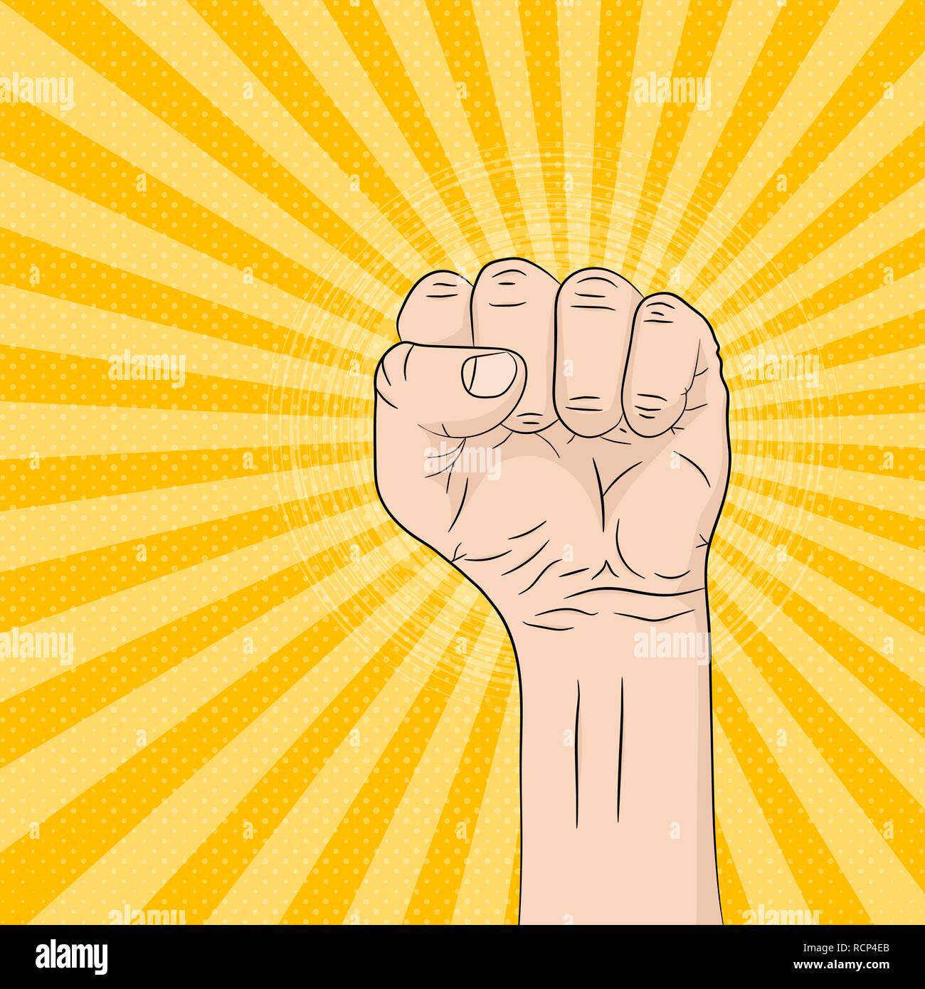 Cartoon arm hand fist comic Stock-Vektorgrafiken kaufen - Alamy