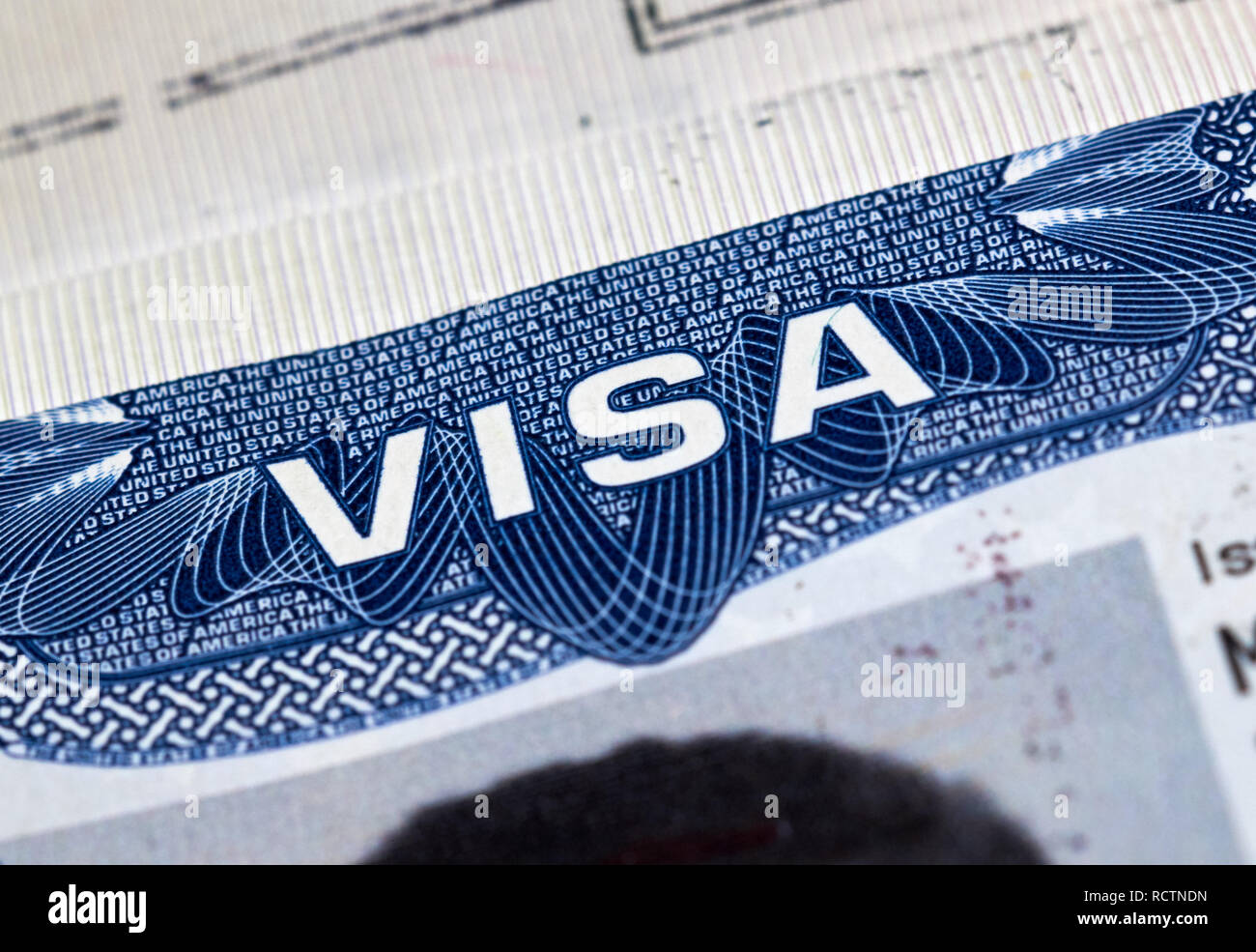 Usa visumstempel im reisepass visum der vereinigten staaten von amerika ...
