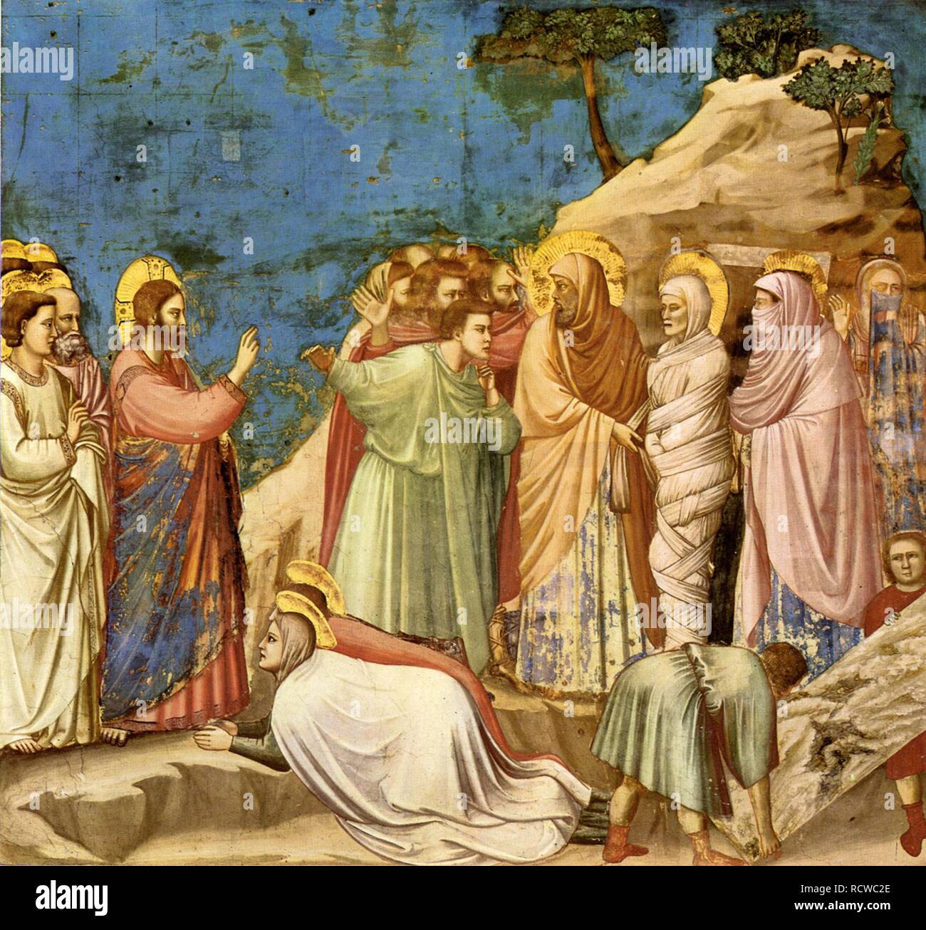 Die Auferstehung des Lazarus (aus den Zyklen des Lebens der Jungfrau Maria und dem Leben Christi ...