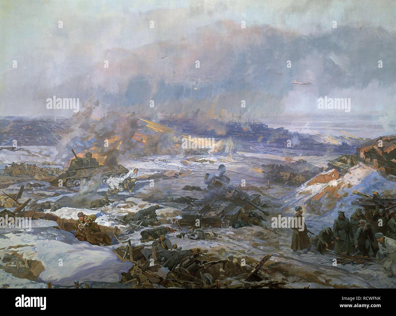 Panorama der Schlacht von Stalingrad (Detail). Museum: Panorama Museum ...