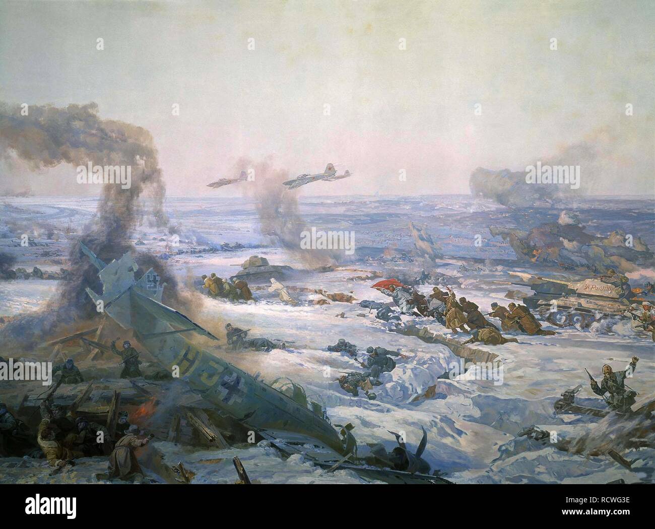Panorama der Schlacht von Stalingrad (Detail). Museum: Panorama Museum ...