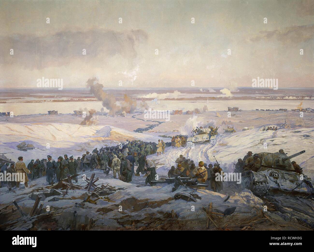 Panorama der Schlacht von Stalingrad (Detail). Museum: Panorama Museum ...