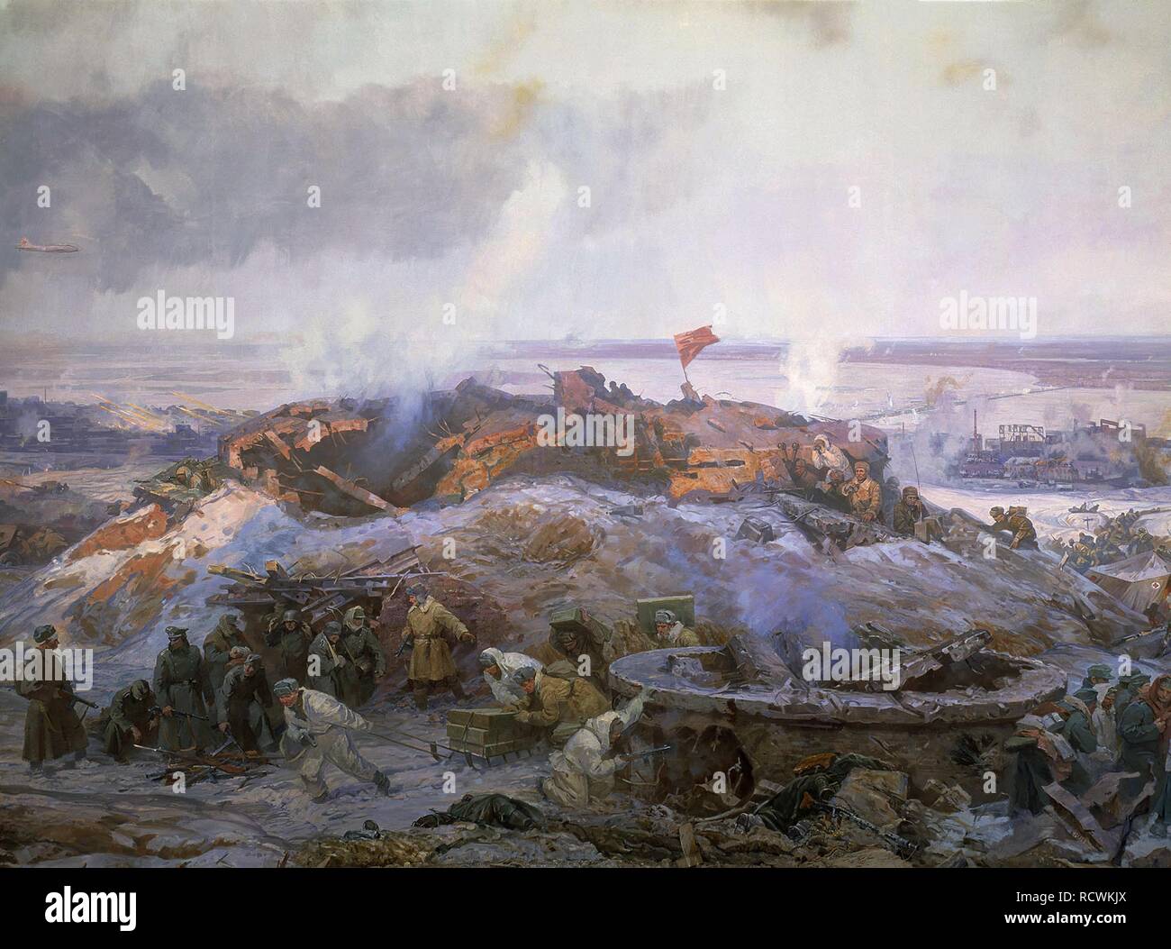 Panorama der Schlacht von Stalingrad (Detail). Museum: Panorama Museum ...