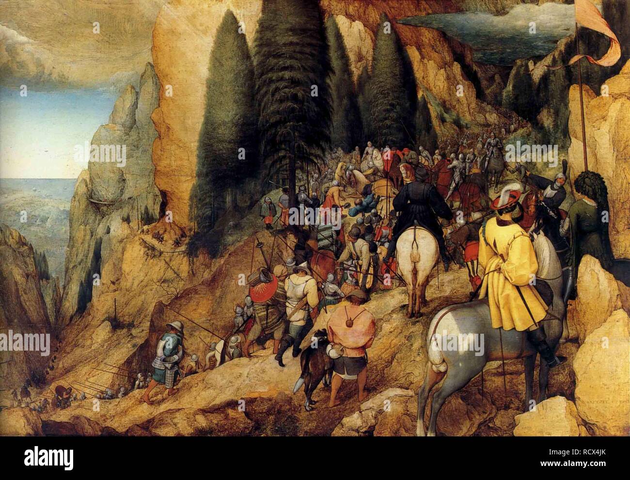 Die Bekehrung des hl. Paulus. Museum: Kunst Museum, Vienne. Autor: Bruegel (Brueghel), Pieter ...