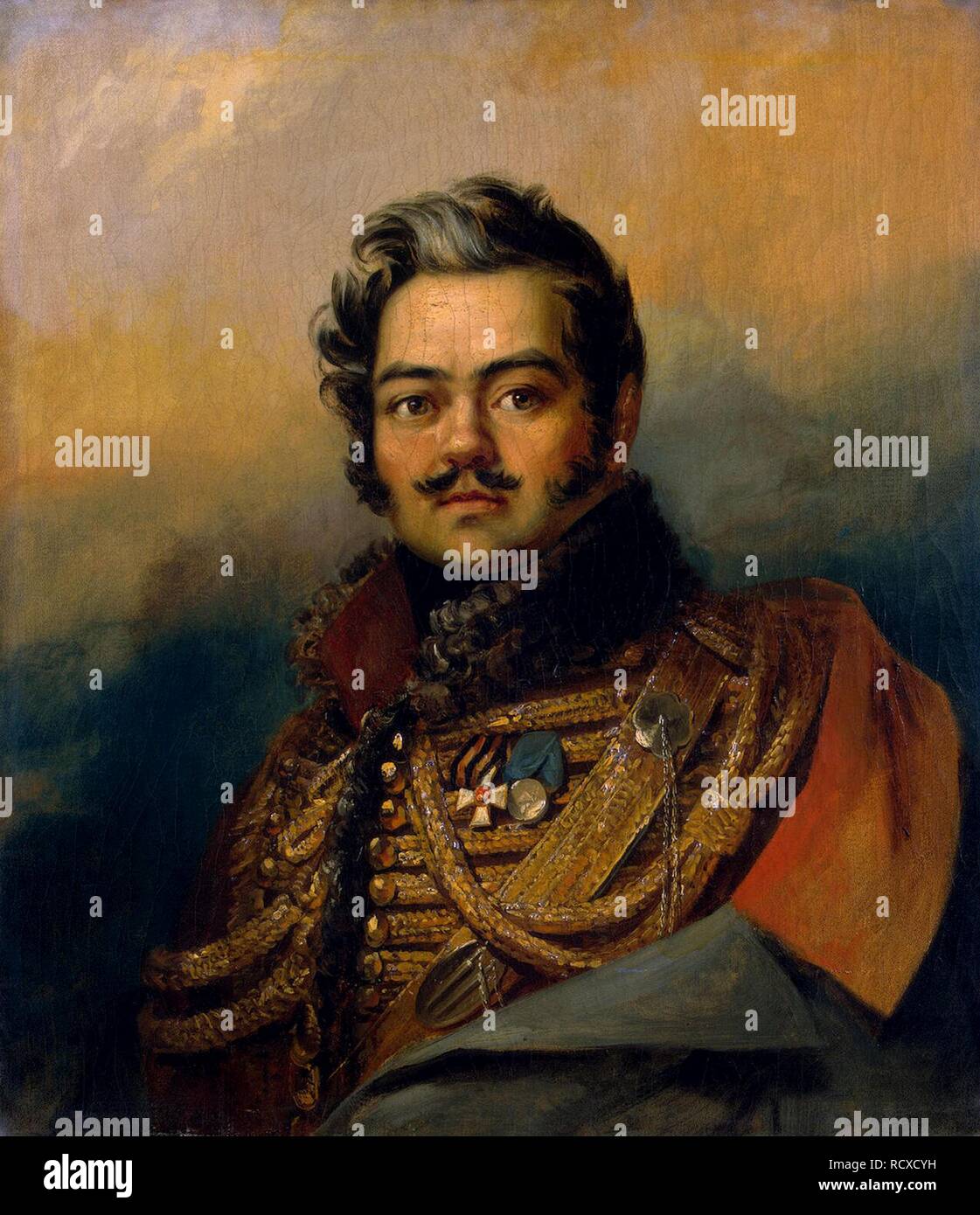 Portrait von Denis Davydov (1784-1839), Soldat und Dichter. Museum: Staatliche Eremitage, St ...