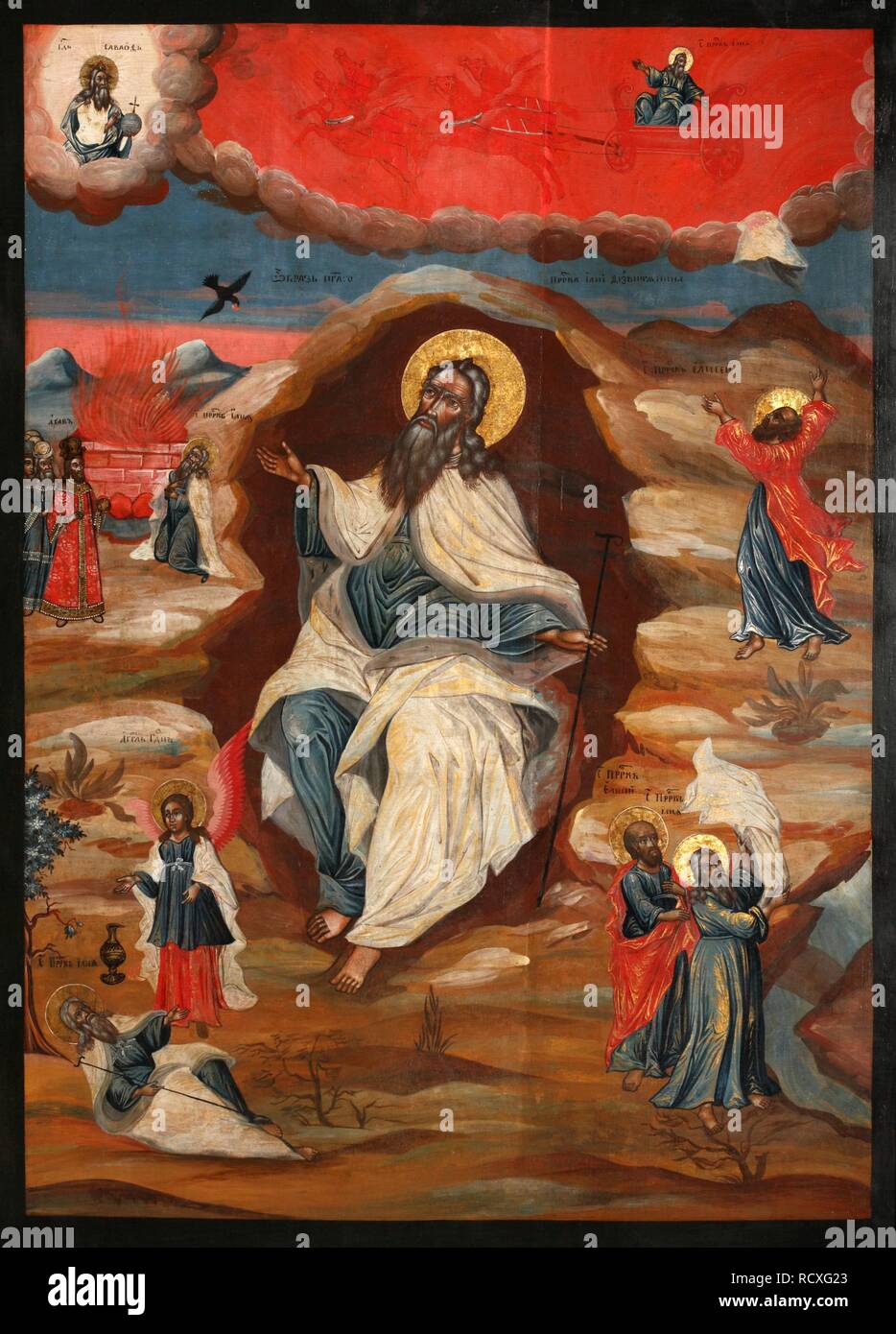 The prophet elijah and the fiery chariot -Fotos und -Bildmaterial in ...