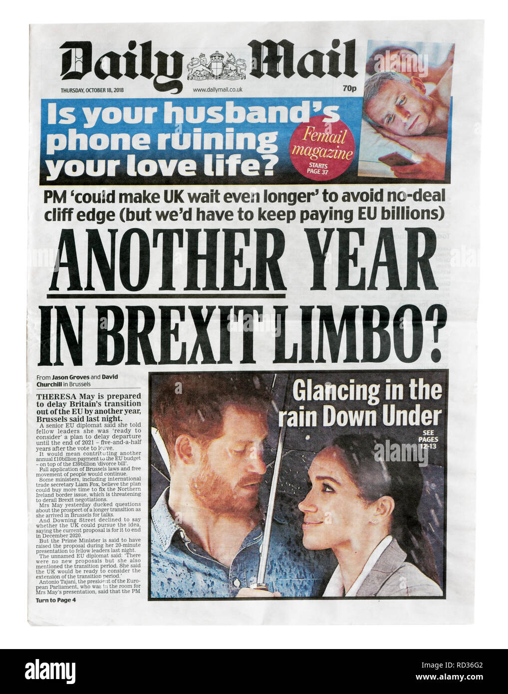 Brexit schlagzeilen -Fotos und -Bildmaterial in hoher Auflösung – Alamy