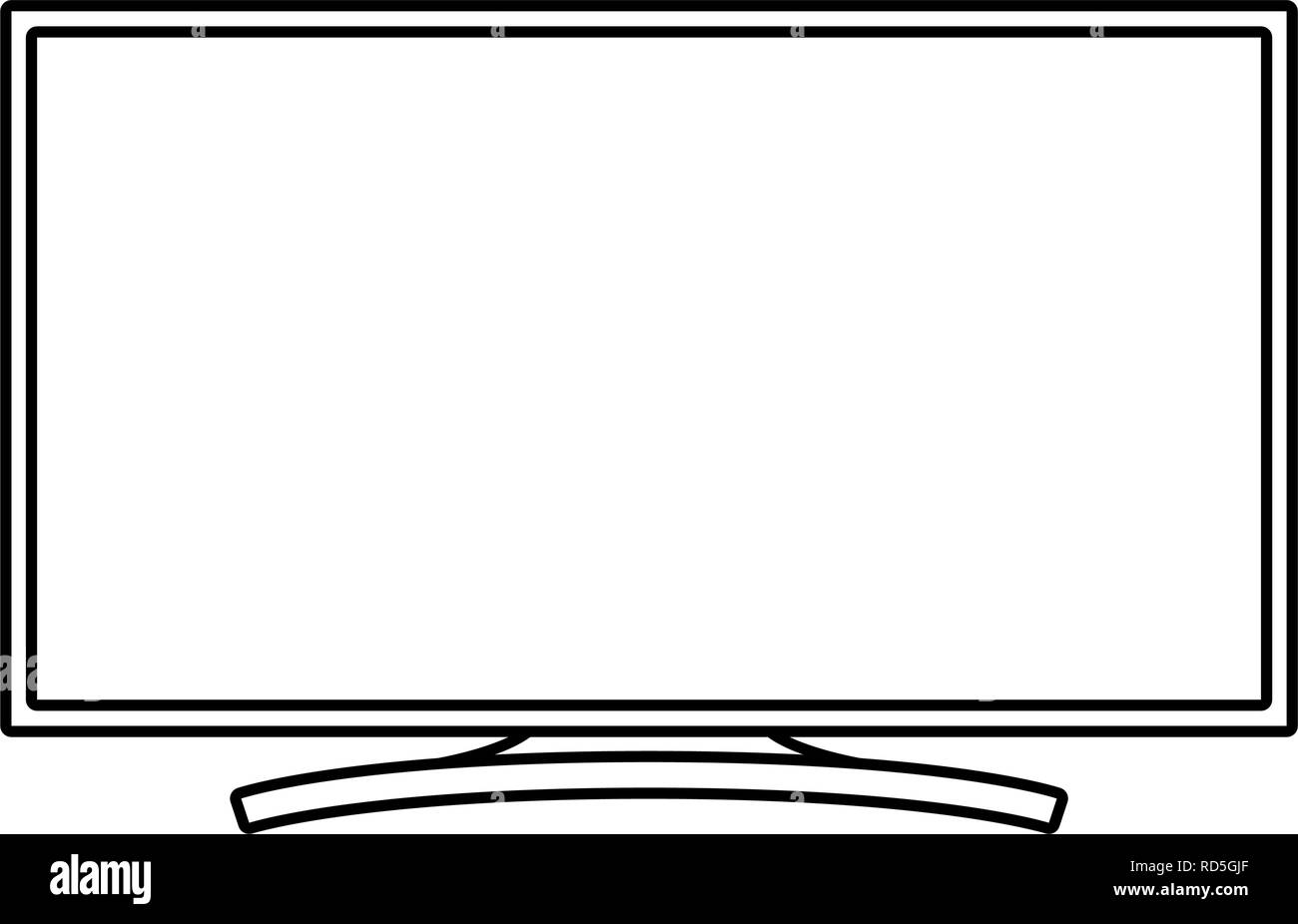 Großer Bildschirm, weisser Hintergrund Vector Illustration Stock ...