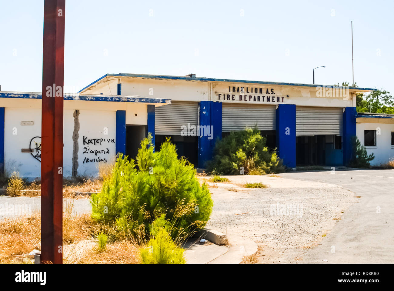Abgebrochene US Air Force Base, Insel Kreta, Griechenland - 10. Juni ...