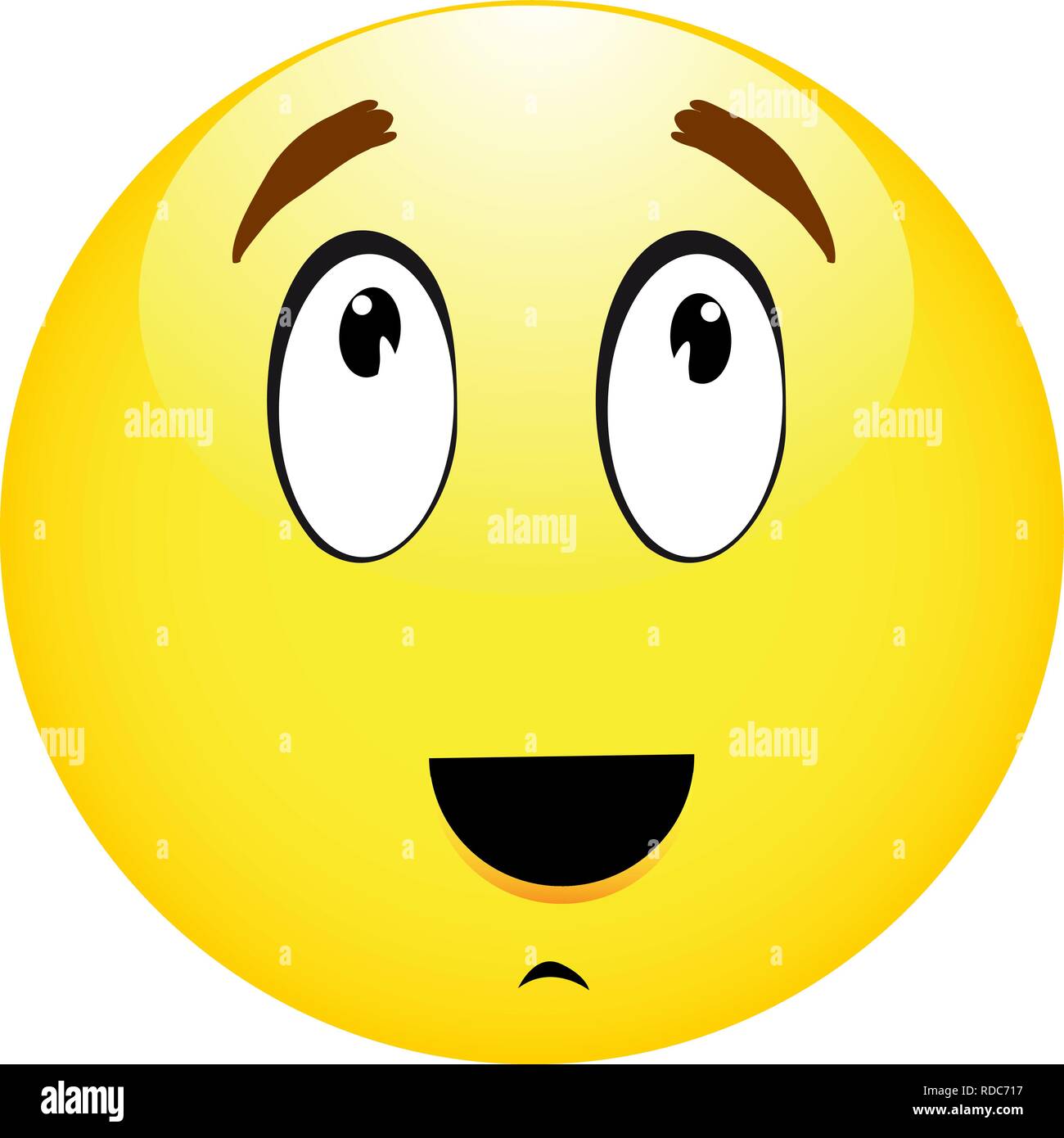 Thinking emoticon Stock-Vektorgrafiken kaufen - Alamy