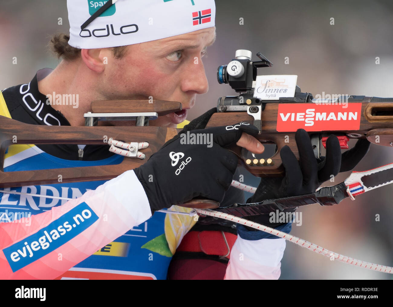 18. Januar 2019, Bayern, Ruhpolding: Biathlon: Wm, 4 x 7,5 km Staffel ...