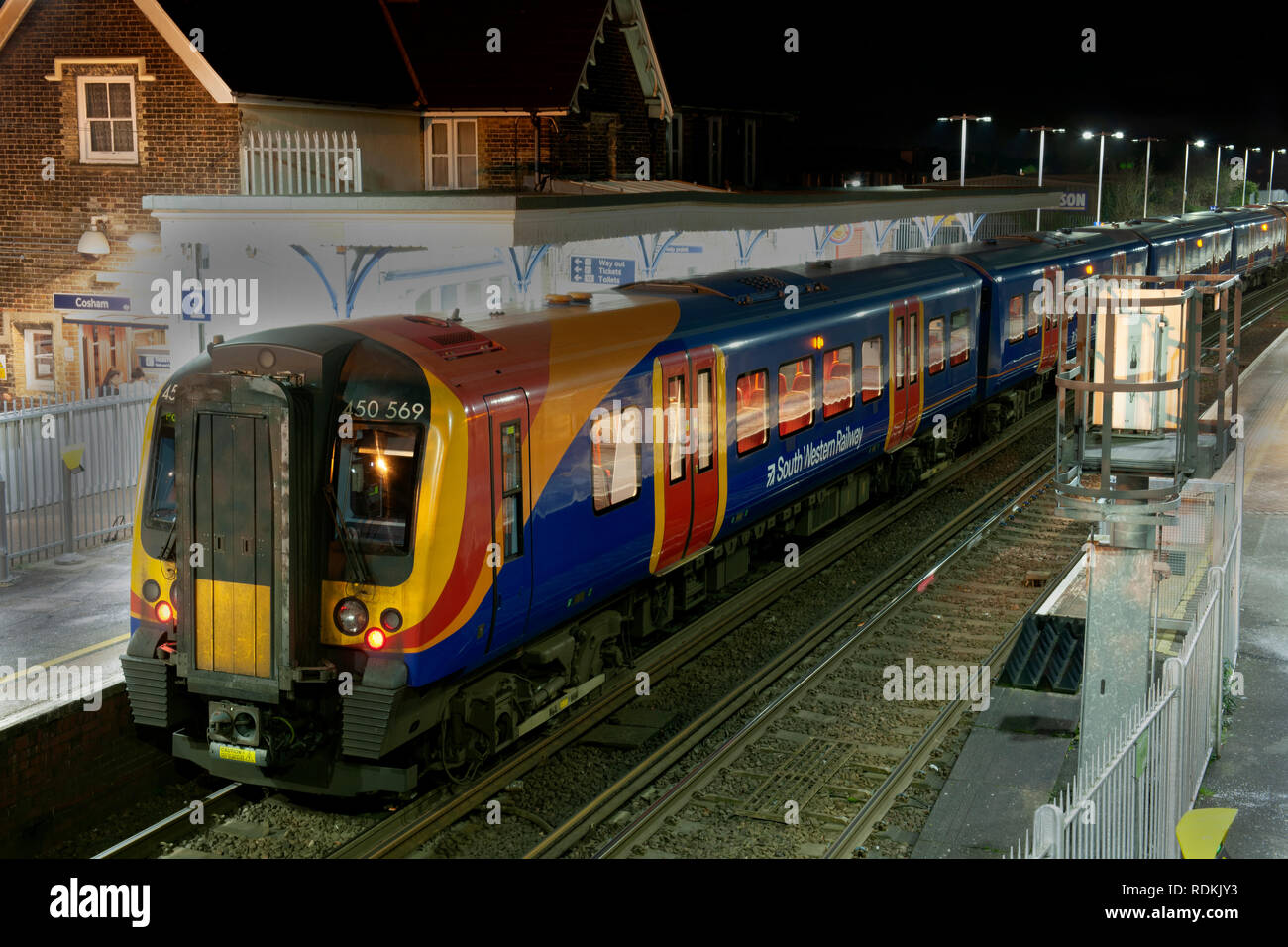British Rail Class 450 Desiro an cosham Bahnhof, Cosham, Portsmouth ...