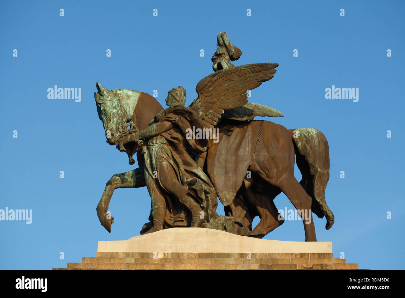 Reiterstandbild von Kaiser Wilhelm I, Deutsches Eck, Koblenz, Rheinland ...