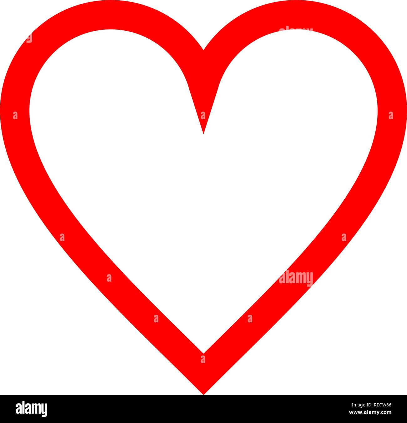 Herz Symbol-rot einfach umrissen, isoliert - Vector Illustration Stock ... Herz Symbol-rot einfach umrissen, isoliert - Vector Illustration Stock ...