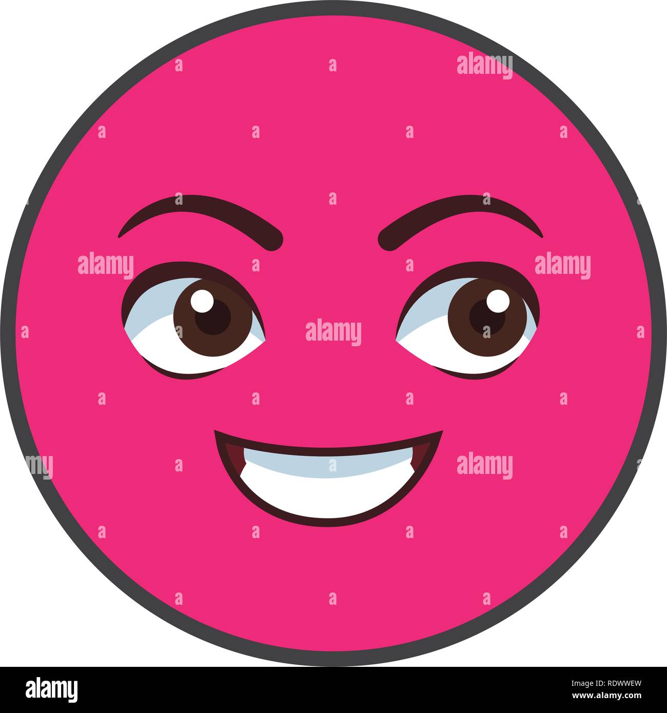 Emoticon smiley face red web Stock-Vektorgrafiken kaufen - Alamy