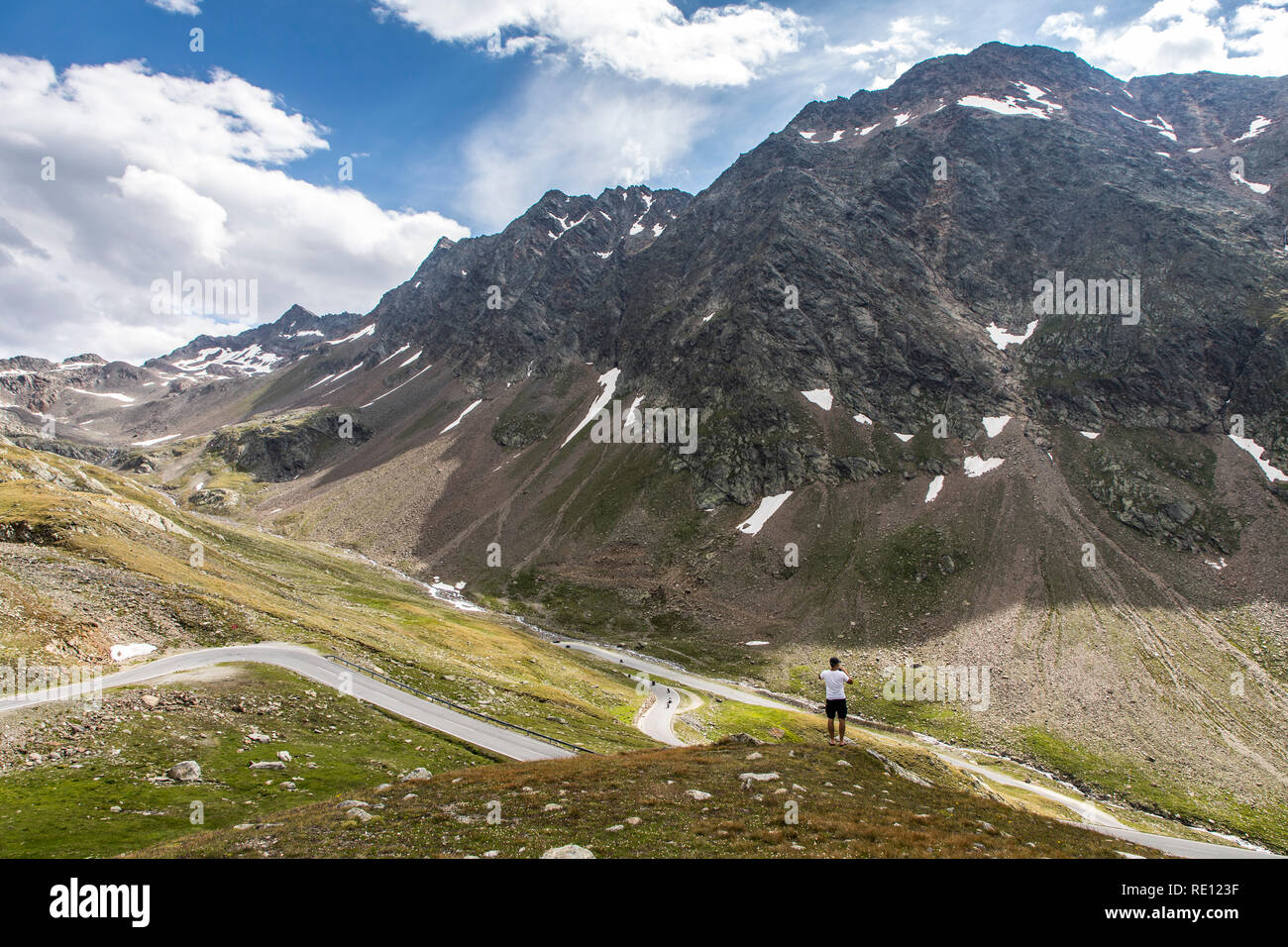 Timmelsjoch Grenze, zwischen Italien und Österreich, die Timmelsjoch ...