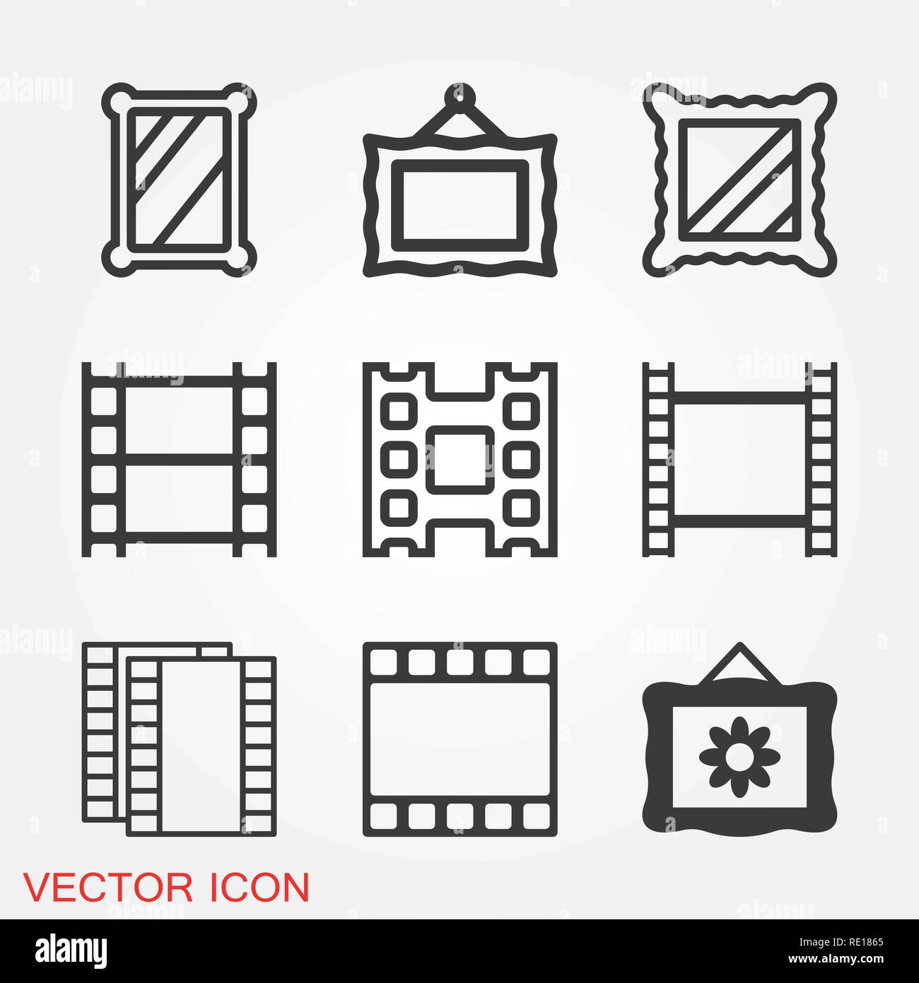 Frame Symbol Vektor, Rahmen Symbol für Web- und app-Logo, Illustration ...