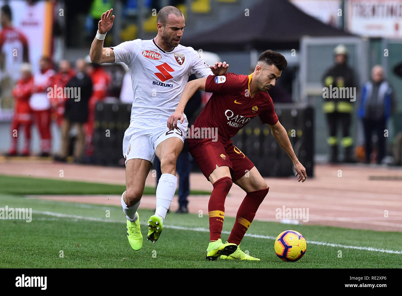 Rom, Italien. Jan, 2019 19. Serie A Fussball Rom vs Turin, Rom, Italien, 19. Jan 2019 Lorenzo de ...
