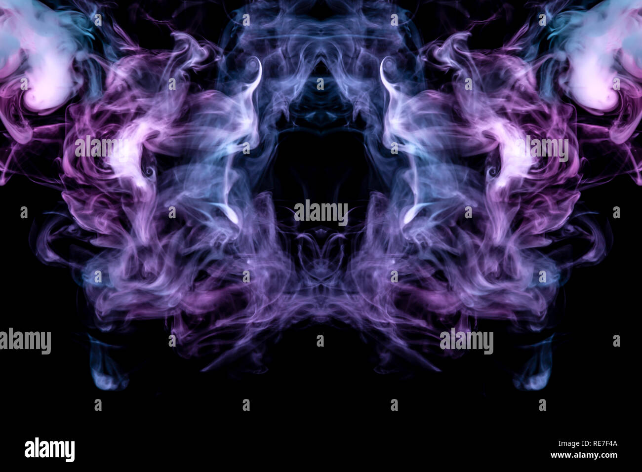 Hintergrund in der Form eines Blau und Rosa Rauch in der Form einer ...