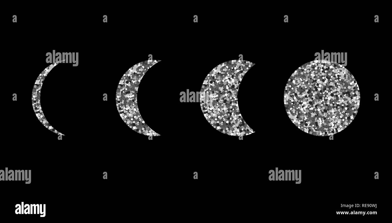 Phases Of The Moon Illustration Stockfotos & Phases Of The Moon ...