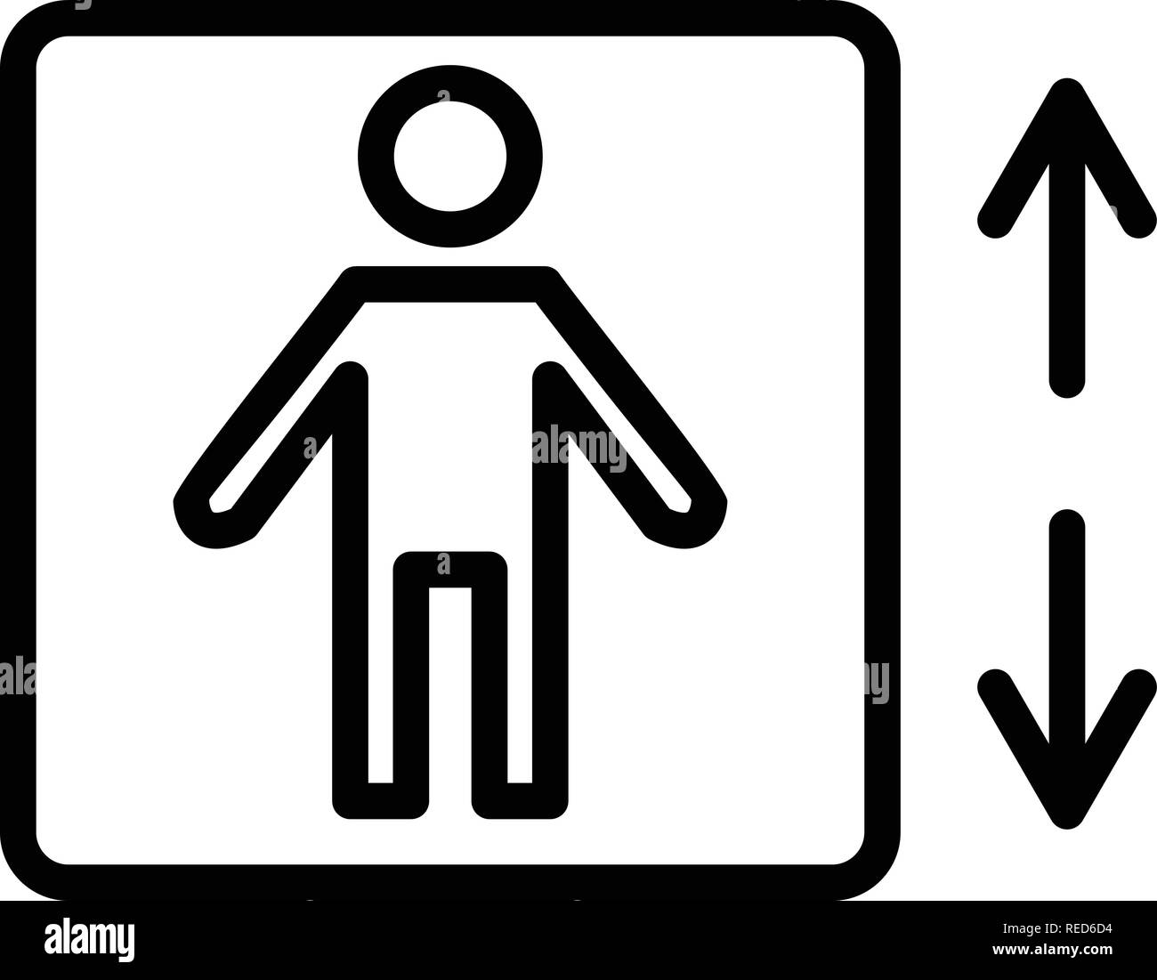 Heben Vektor Icon Zeichen Symbol Vektor Illustration für den privaten ...