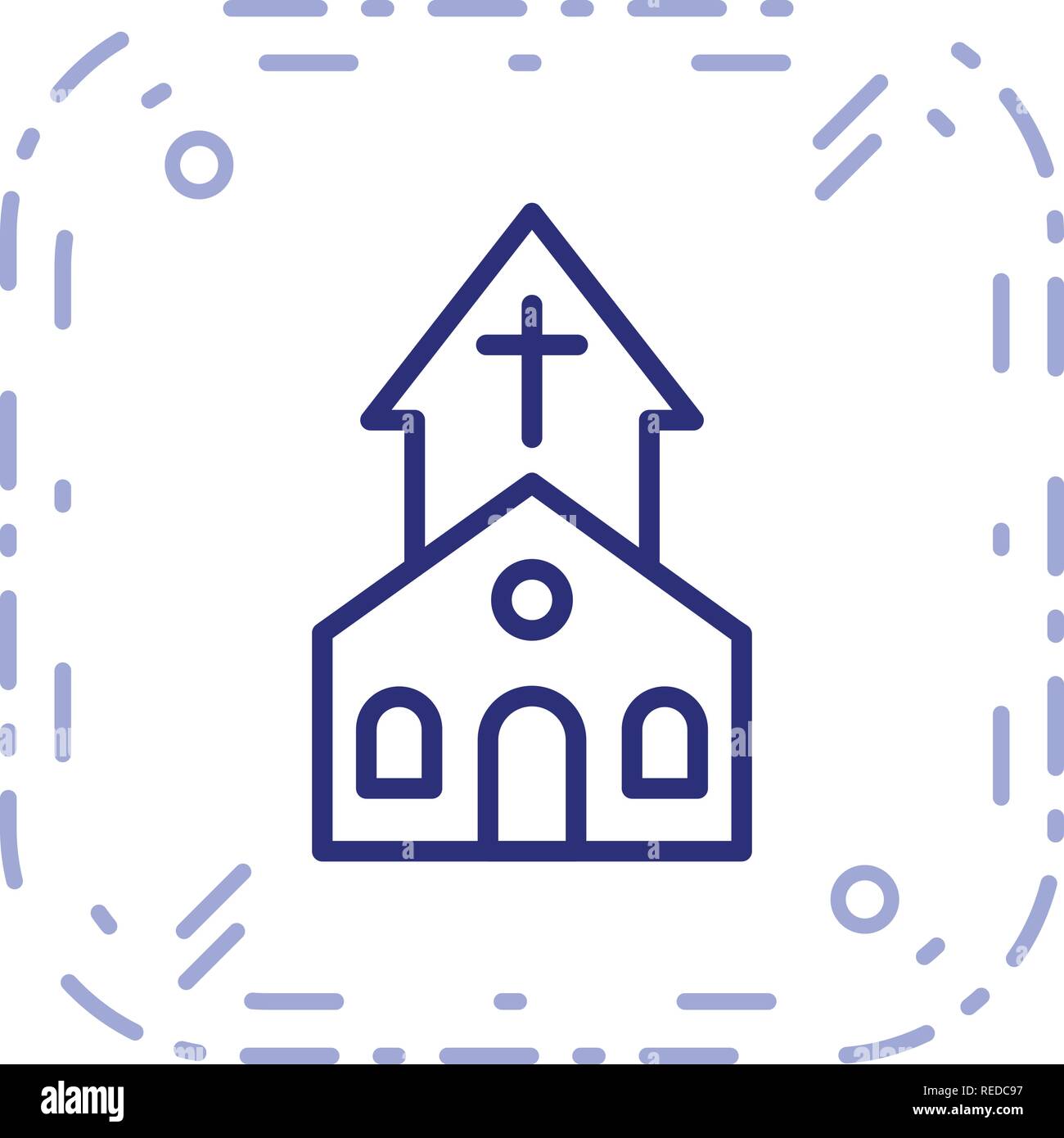 Kirche Vektor Icon Zeichen Symbol Vektor Illustration für den privaten ...