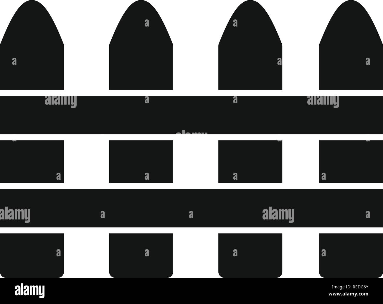 Zaun Vektor Icon Zeichen Symbol Vektor Illustration für den privaten ...