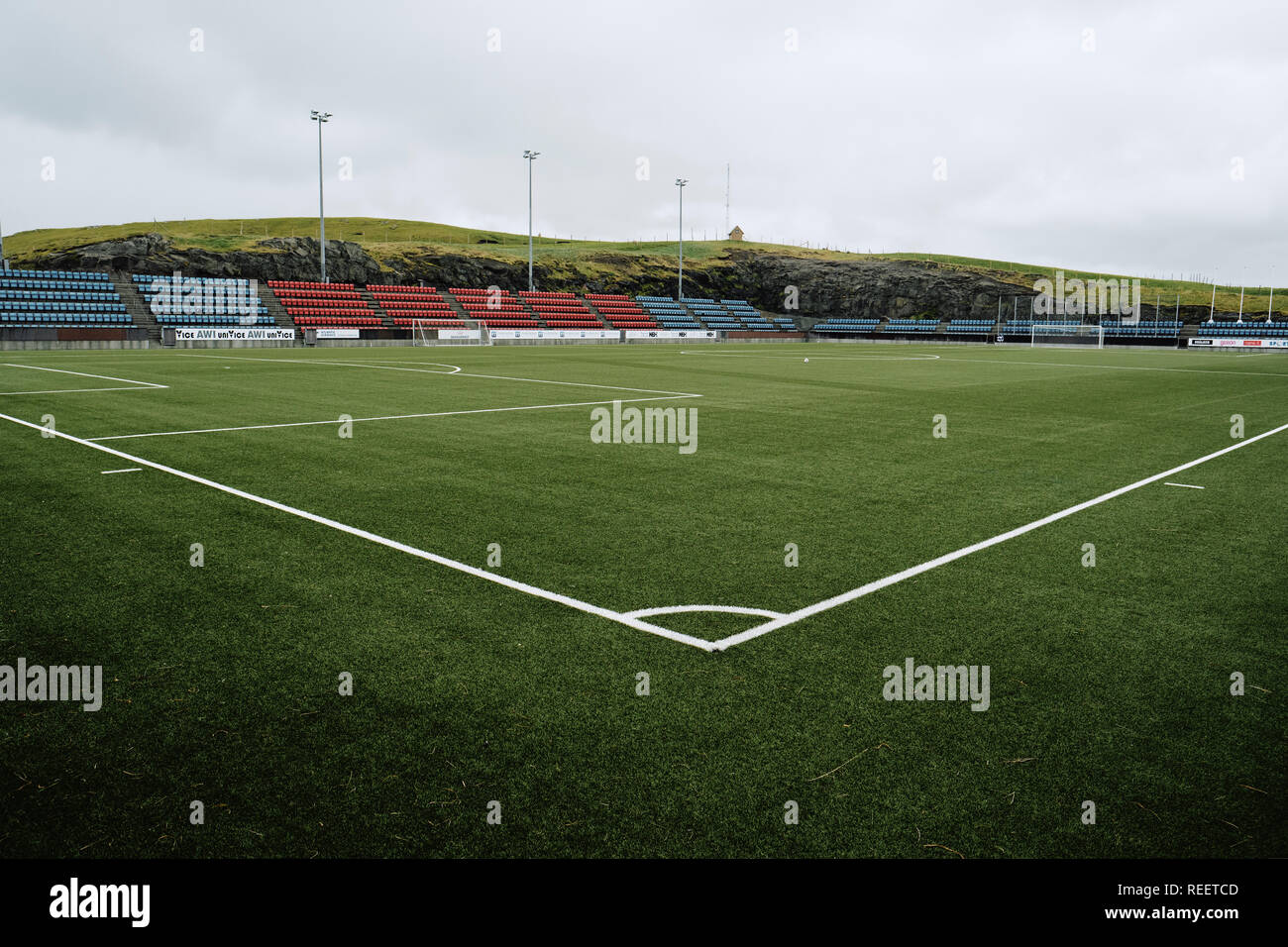 Svangaskard Fußballstadion einmal die Heimat der Färöer National ...