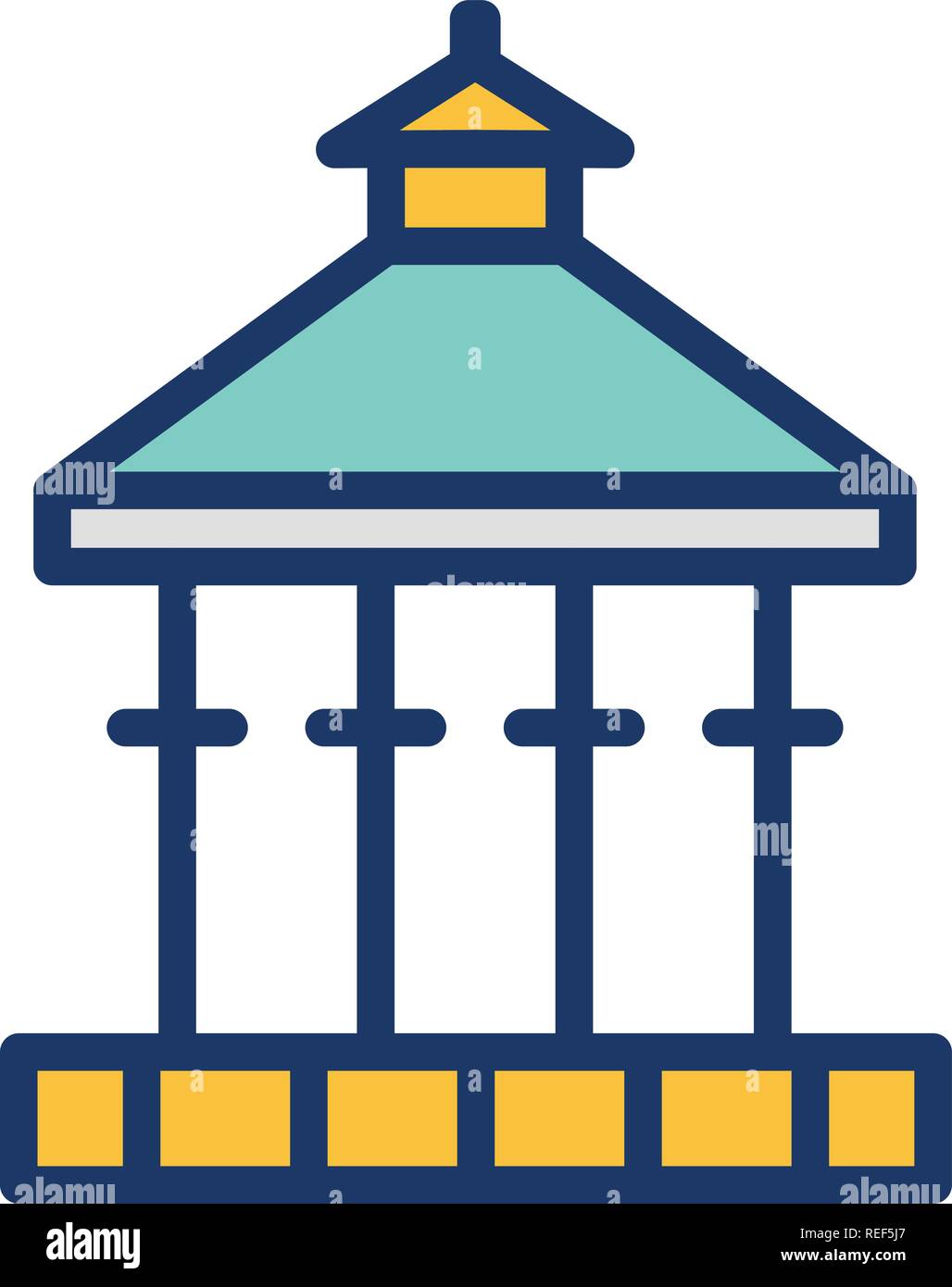 Veranda Vektor Icon Zeichen Symbol Vektor Illustration für den privaten ...