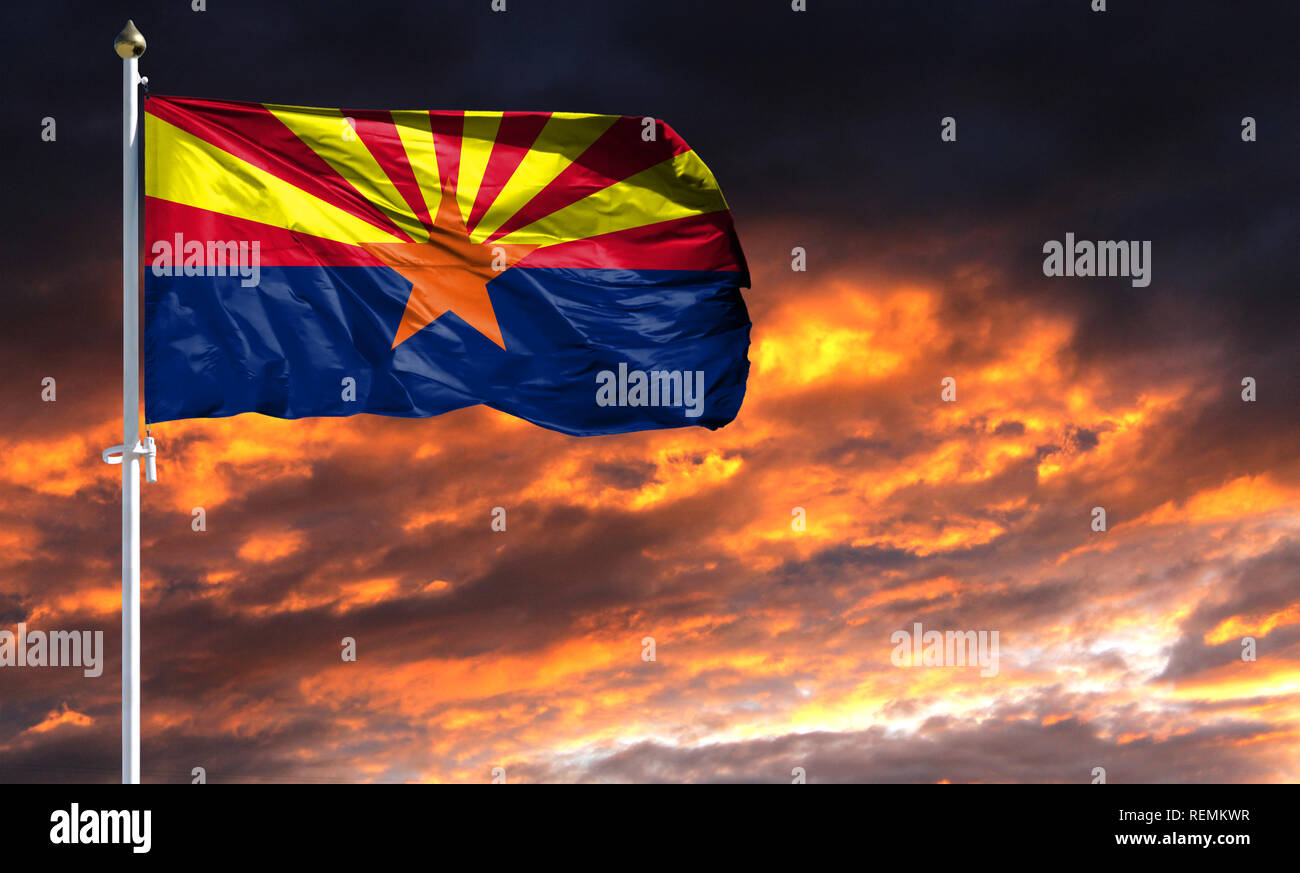 Arizona Flag Stockfotos und -bilder Kaufen - Alamy