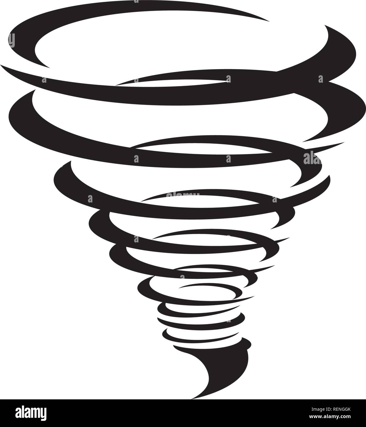 Tornado Symbol logo Vector Illustration Design Stock-Vektorgrafik - Alamy