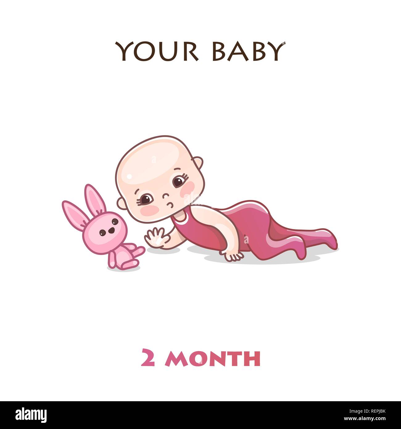 Baby development stages milestones Stock-Vektorgrafiken kaufen - Alamy