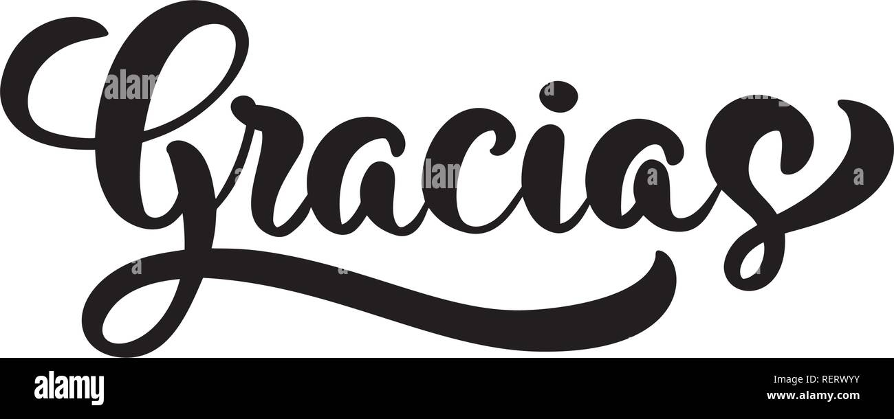 Gracias handschriftliche Schriftzug. Moderne Pinsel Kalligraphie ... Gracias handschriftliche Schriftzug. Moderne Pinsel Kalligraphie ...