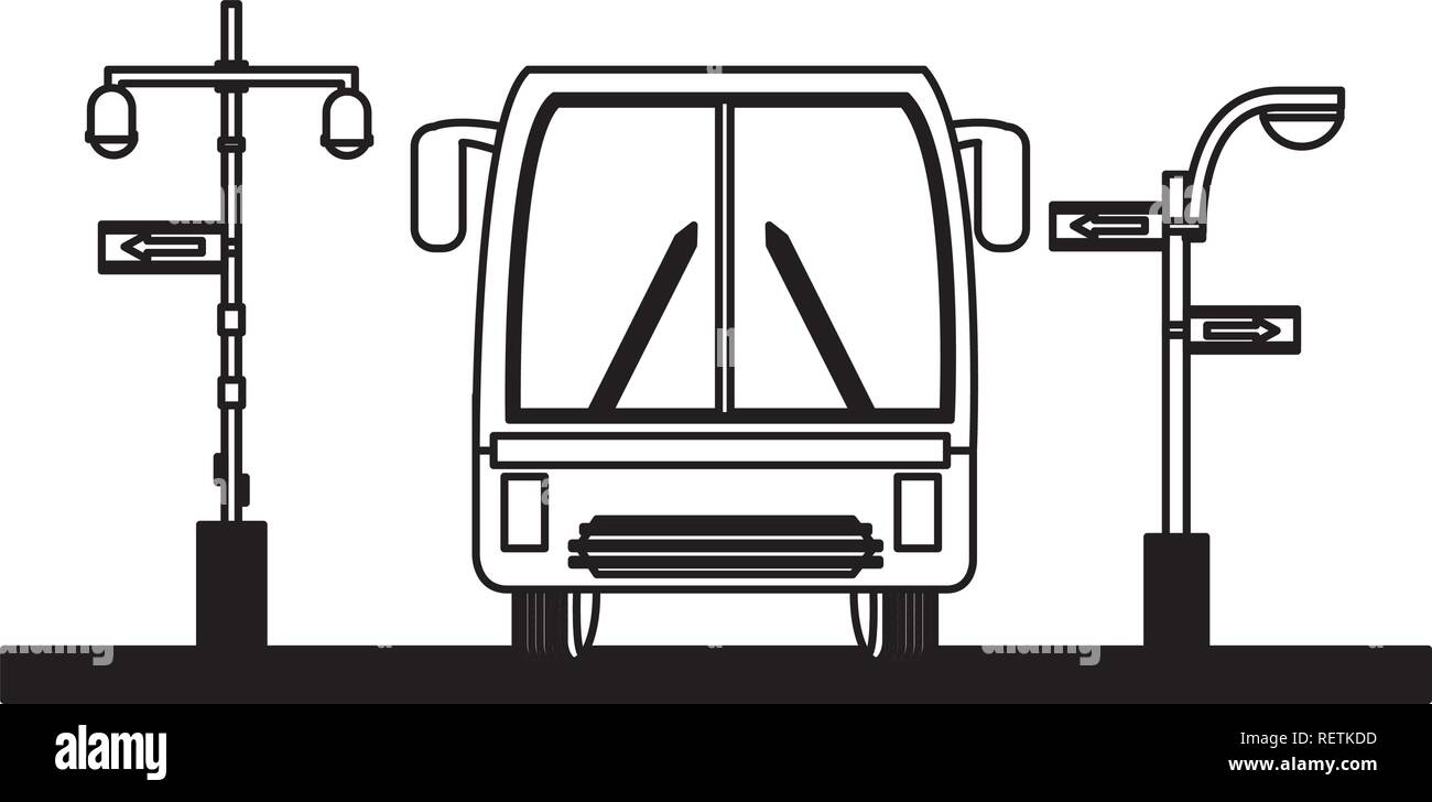 Bus spur hinweisschild Stock-Vektorgrafiken kaufen - Alamy