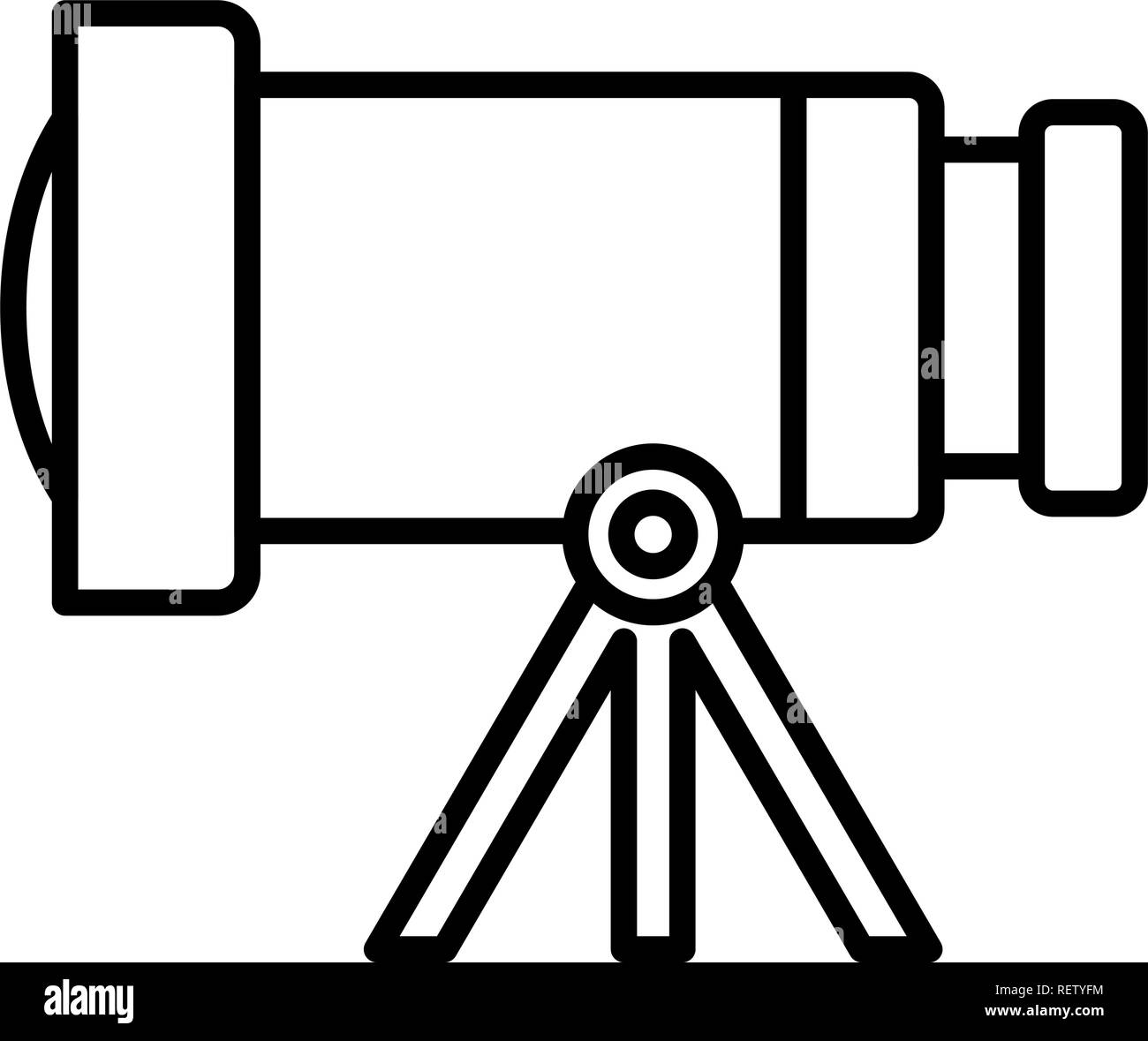 Teleskop Symbol auf weißem Hintergrund, Vector Illustration Stock ...