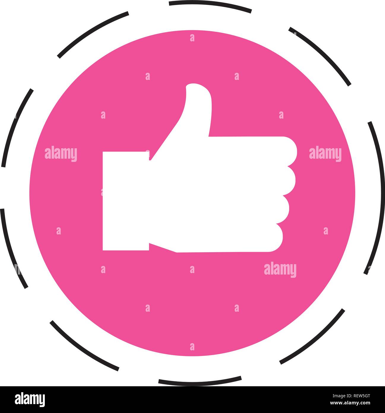 Wie Daumen hoch, Symbol Stock-Vektorgrafik - Alamy